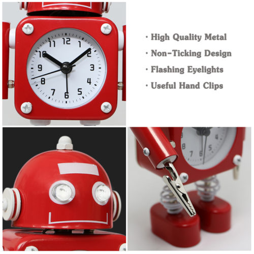 Non-Ticking Robot Alarm Clock - Betus